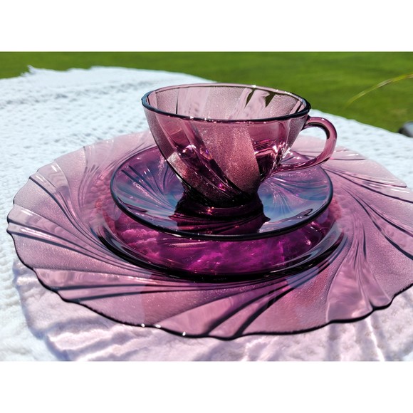 Bormioli Rocco | Dining | Vintage Bormioli Rocco Duralex Amethyst ...